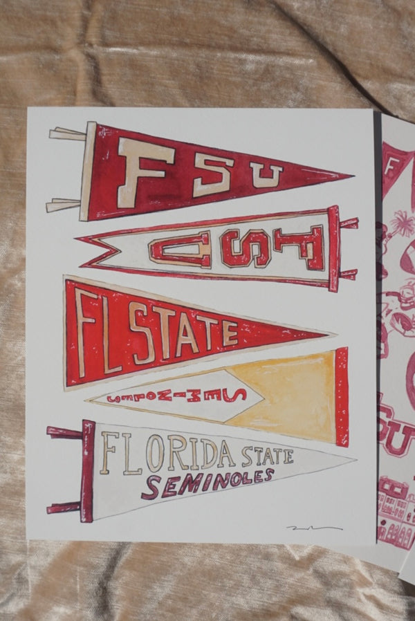 FSU Pennants Art Print – artxnikki