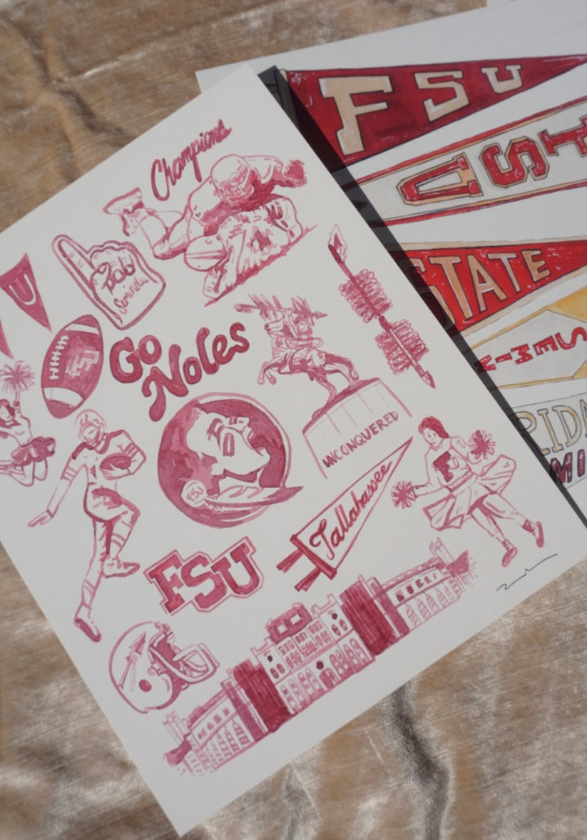 FSU Vintage Gameday Tailgate Print – artxnikki