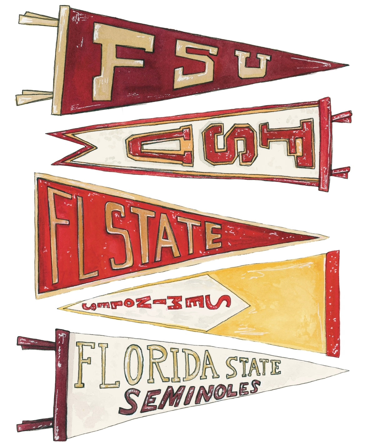 FSU Pennants Art Print – artxnikki