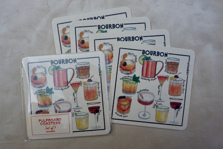 Classic Bourbon Cocktail Coaster Set of 4 – artxnikki