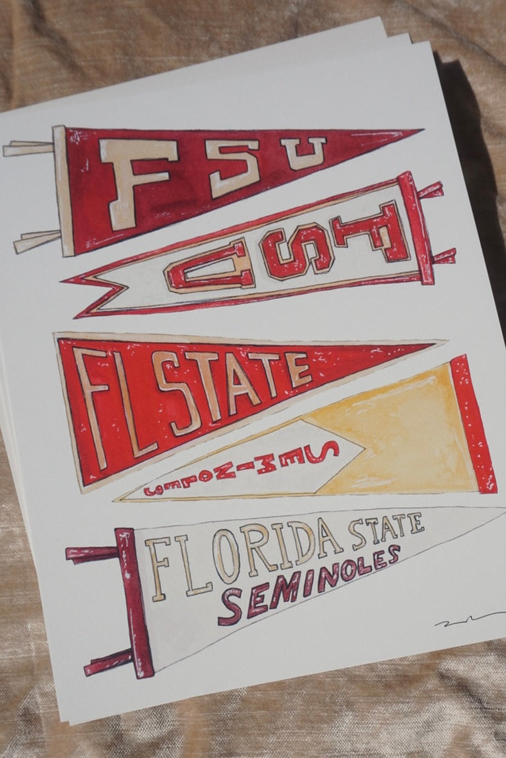 FSU Pennants Art Print – artxnikki