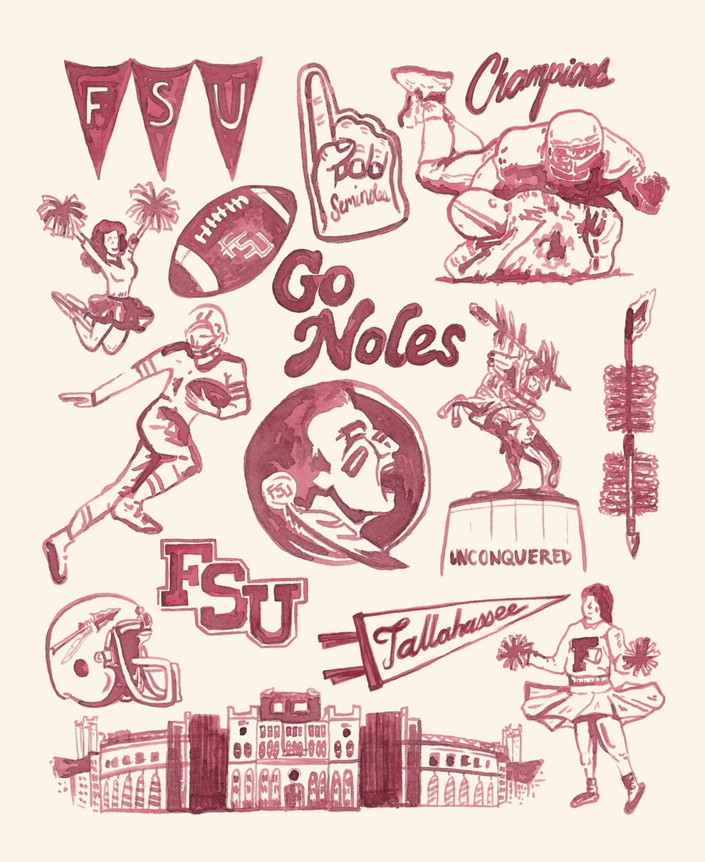 FSU Vintage Gameday Tailgate Print – artxnikki