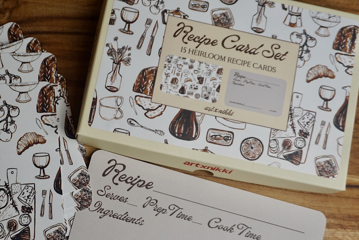 Kitchen Recipe Card Set – artxnikki
