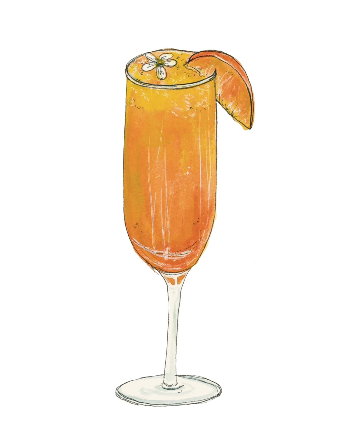 Peach Bellini Art Print – artxnikki