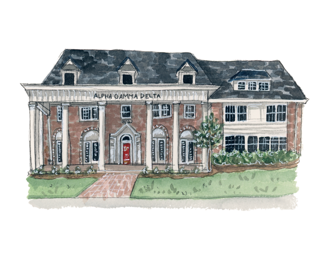 FSU Alpha Gamma Delta (old) Sorority House Print – artxnikki